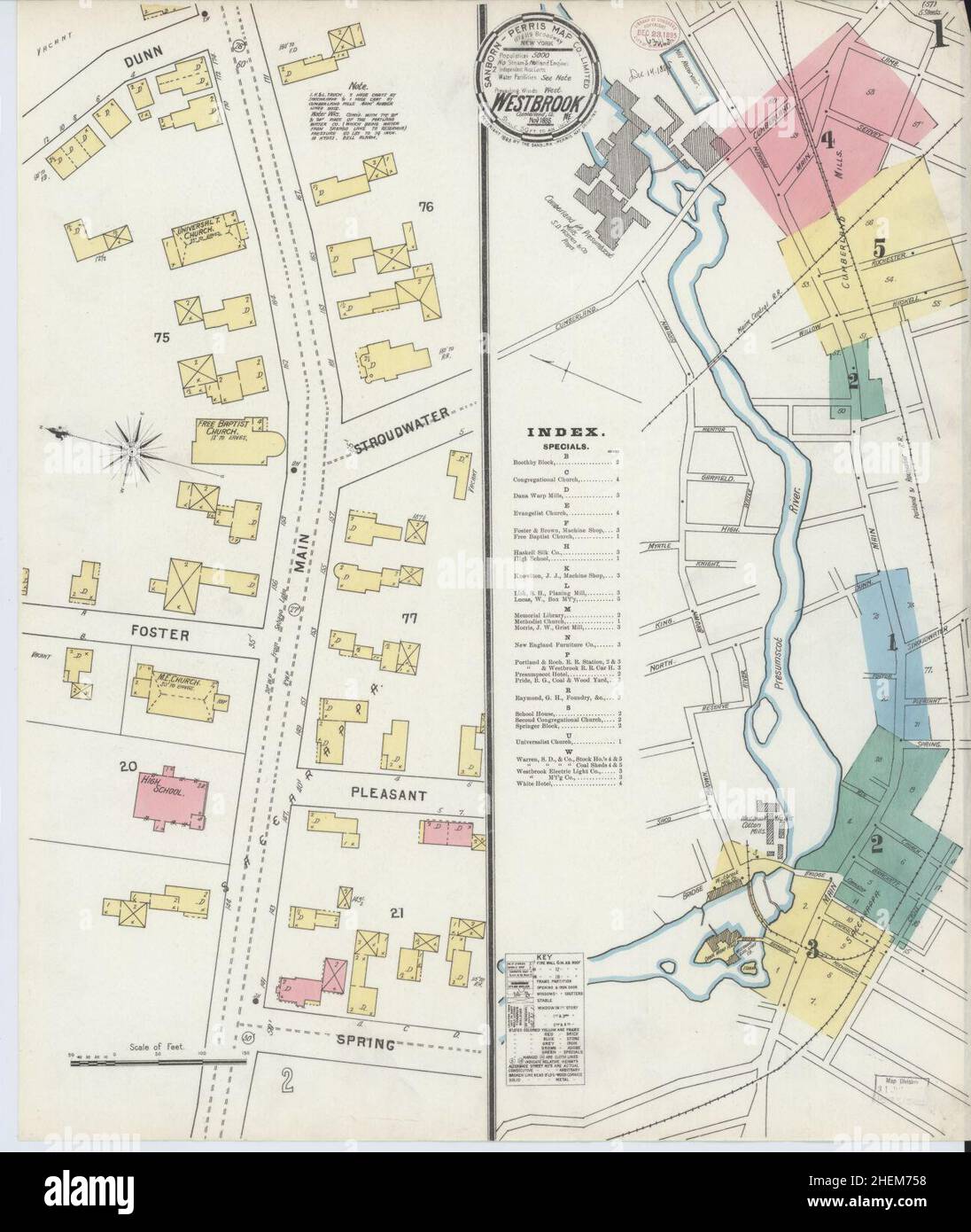Map of westbrook maine hi-res stock photography and images - Alamy