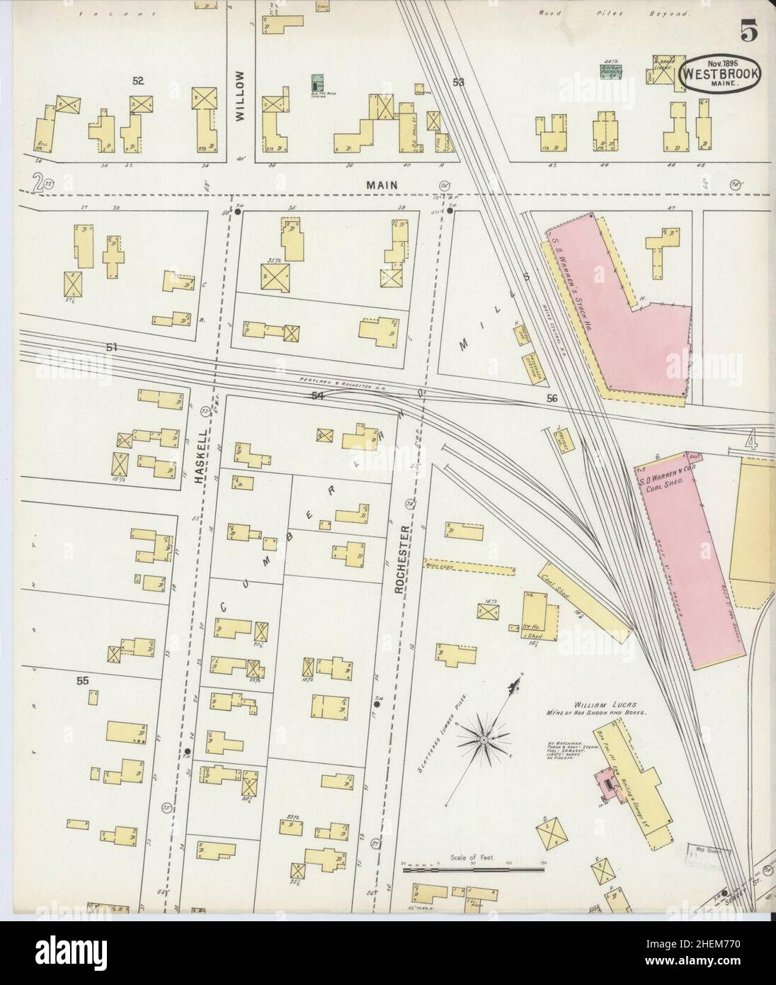 Westbrook map hi-res stock photography and images - Alamy