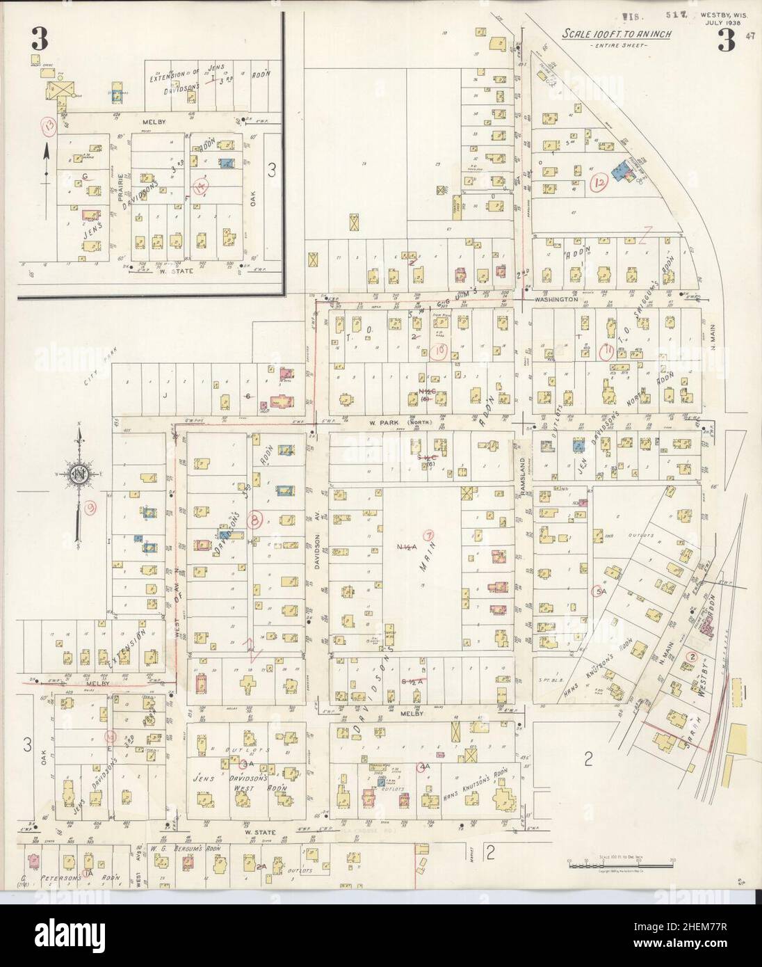 Map of westby hi-res stock photography and images - Alamy