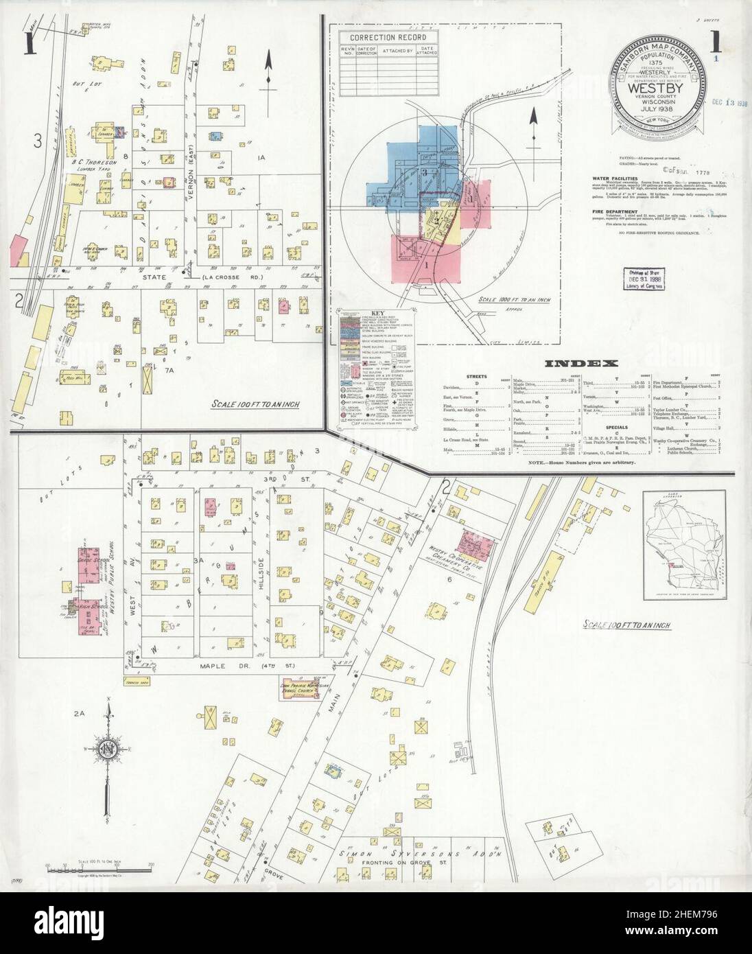 Map of westby hi-res stock photography and images - Alamy