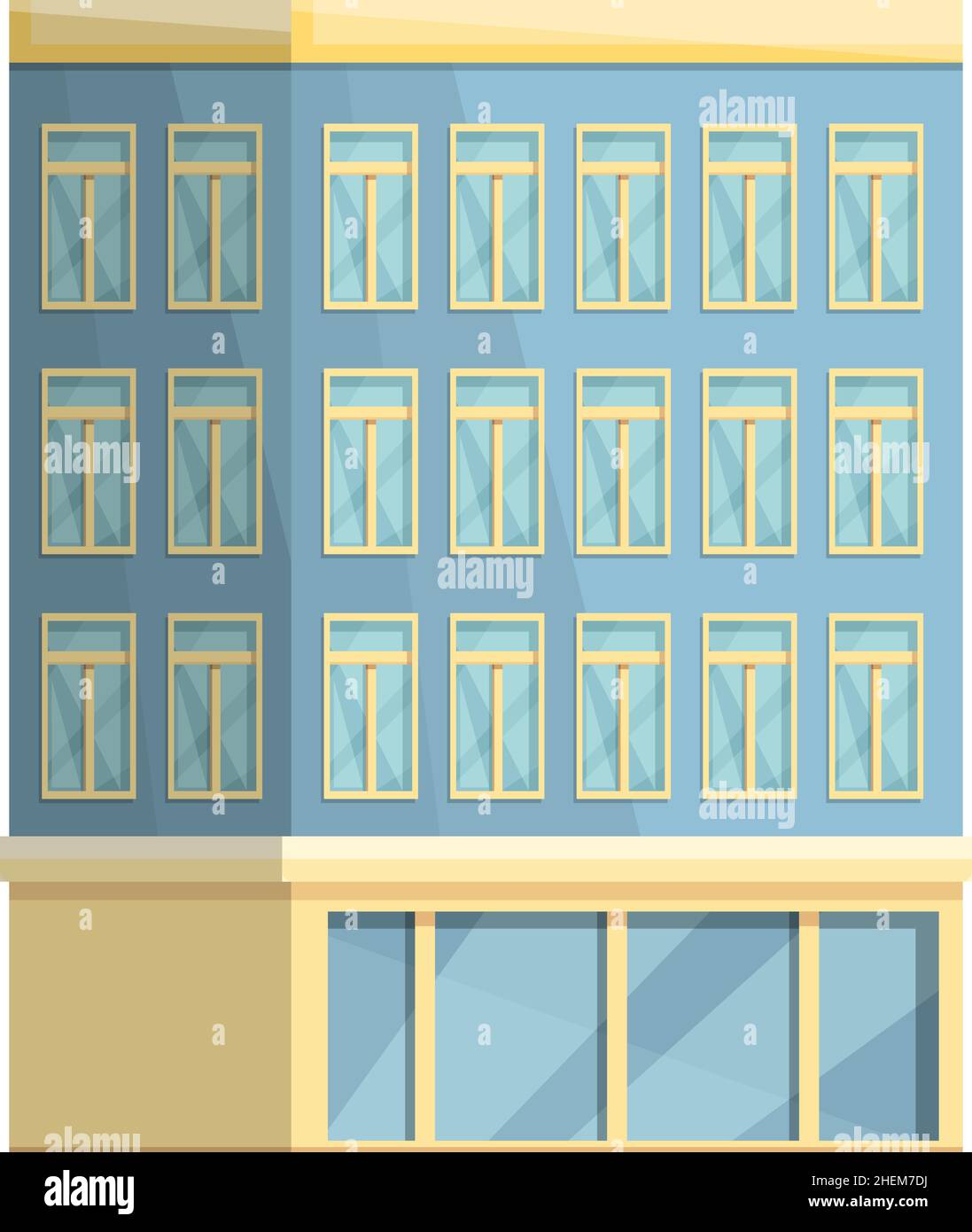 Modern multistory icon cartoon vector. Building apartment. City house ...