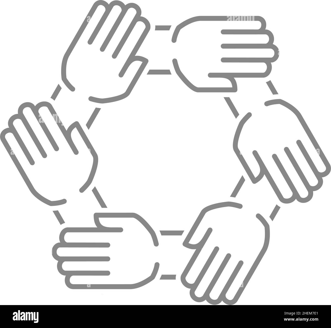 Unity and teamwork line icon. Togetherness, cooperation symbol Stock Vector Image & Art - Alamy