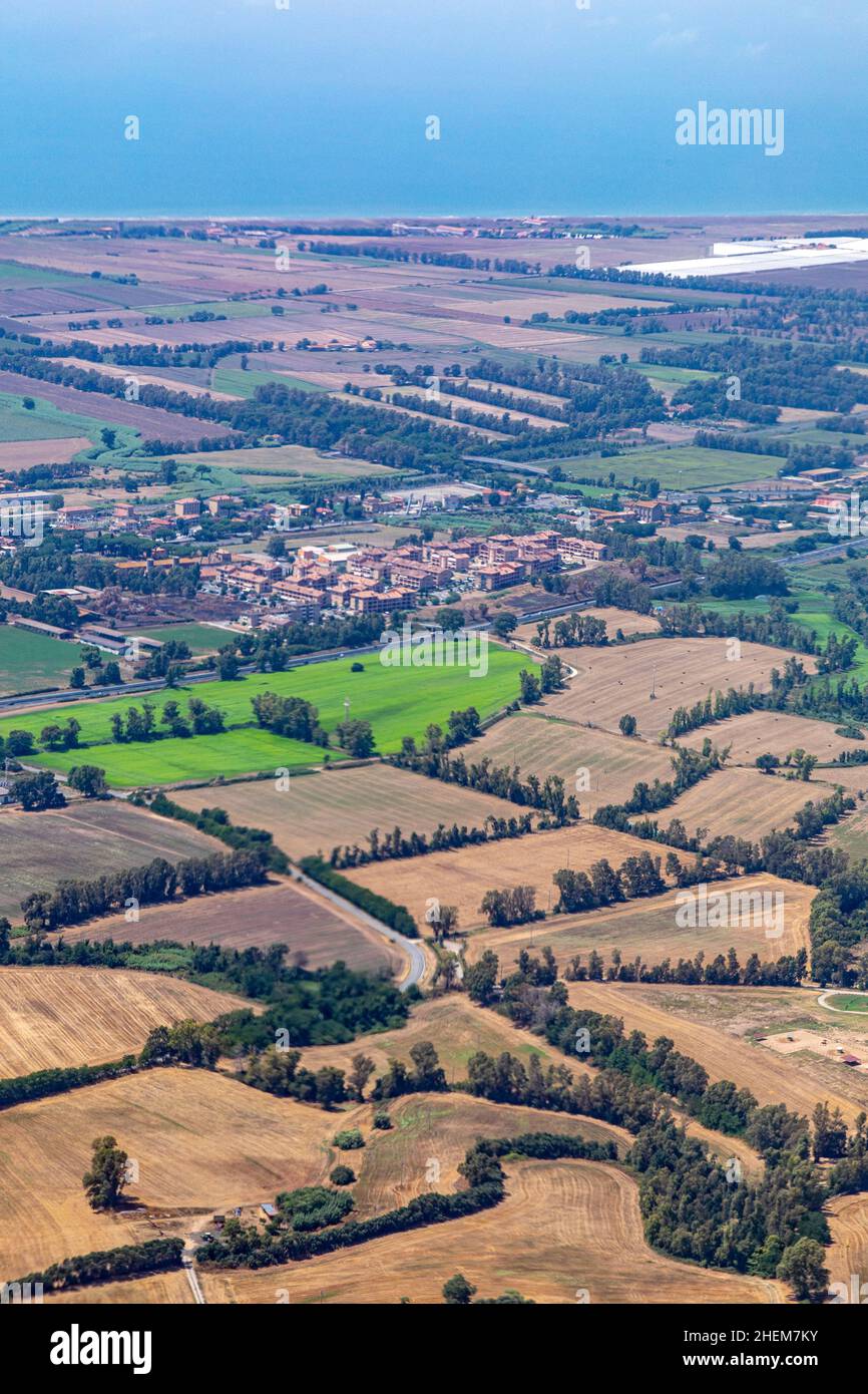 aerial view of rural landscape near Roma, the italian capital Stock ...