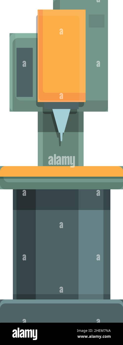 Cnc machine icon cartoon vector. Factory equipment. Industry tool Stock ...