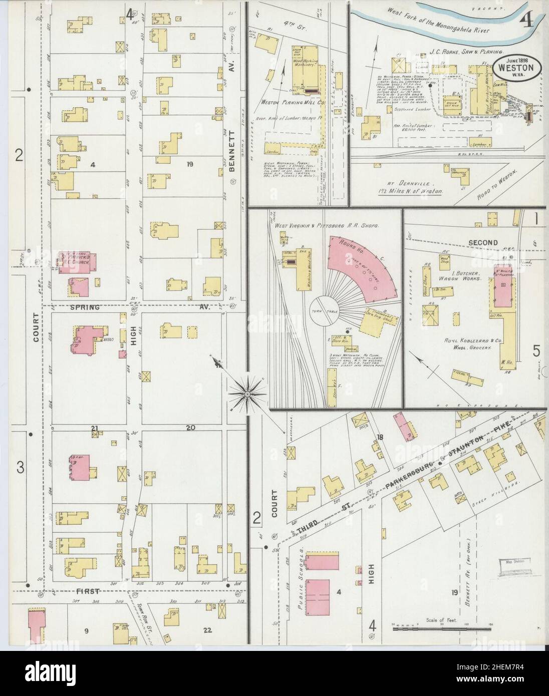 Weston virginia map hi-res stock photography and images - Alamy