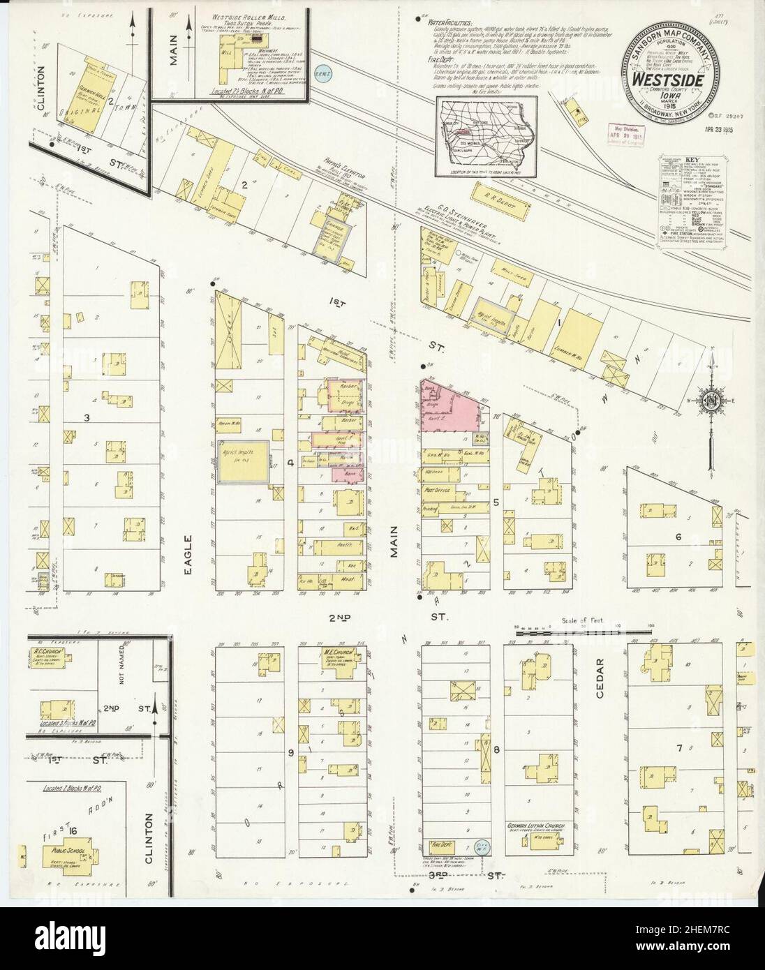 Westside iowa map hi-res stock photography and images - Alamy