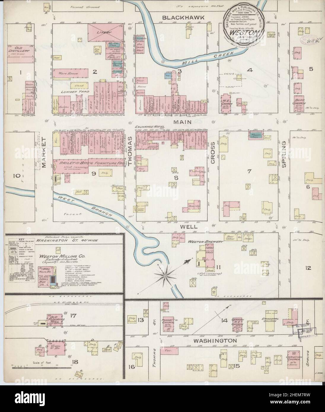 Map of weston hi-res stock photography and images - Alamy