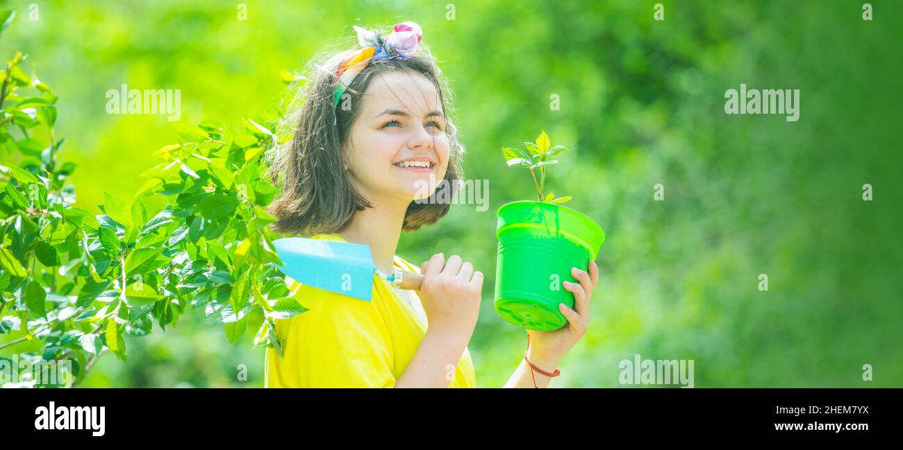 Banner with spring kids portrait. Sweet childhood. Kids having fun in ...