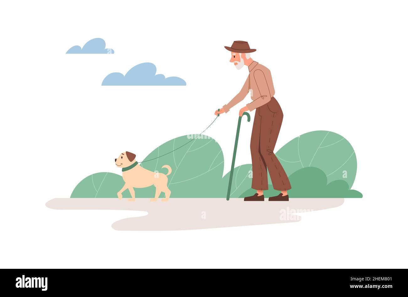 Old man with dog hi-res stock photography and images - Alamy