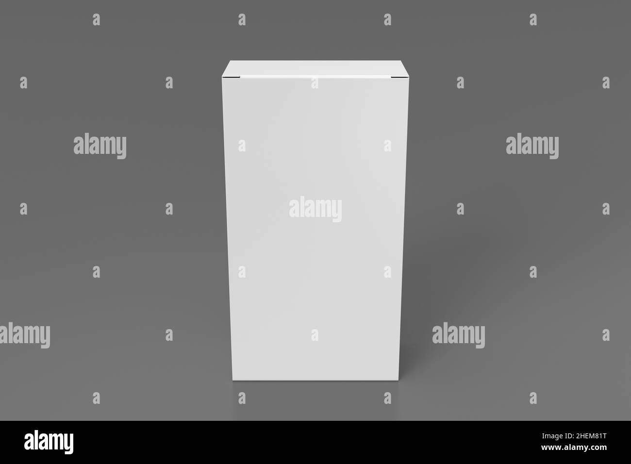 Gift box mock up: tall and wide white box on gray background. View ...