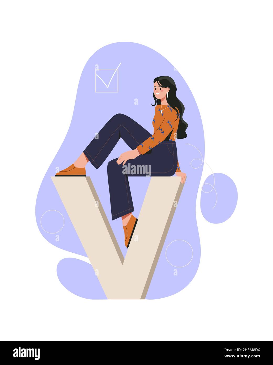 Woman time task icon Cut Out Stock Images & Pictures - Alamy