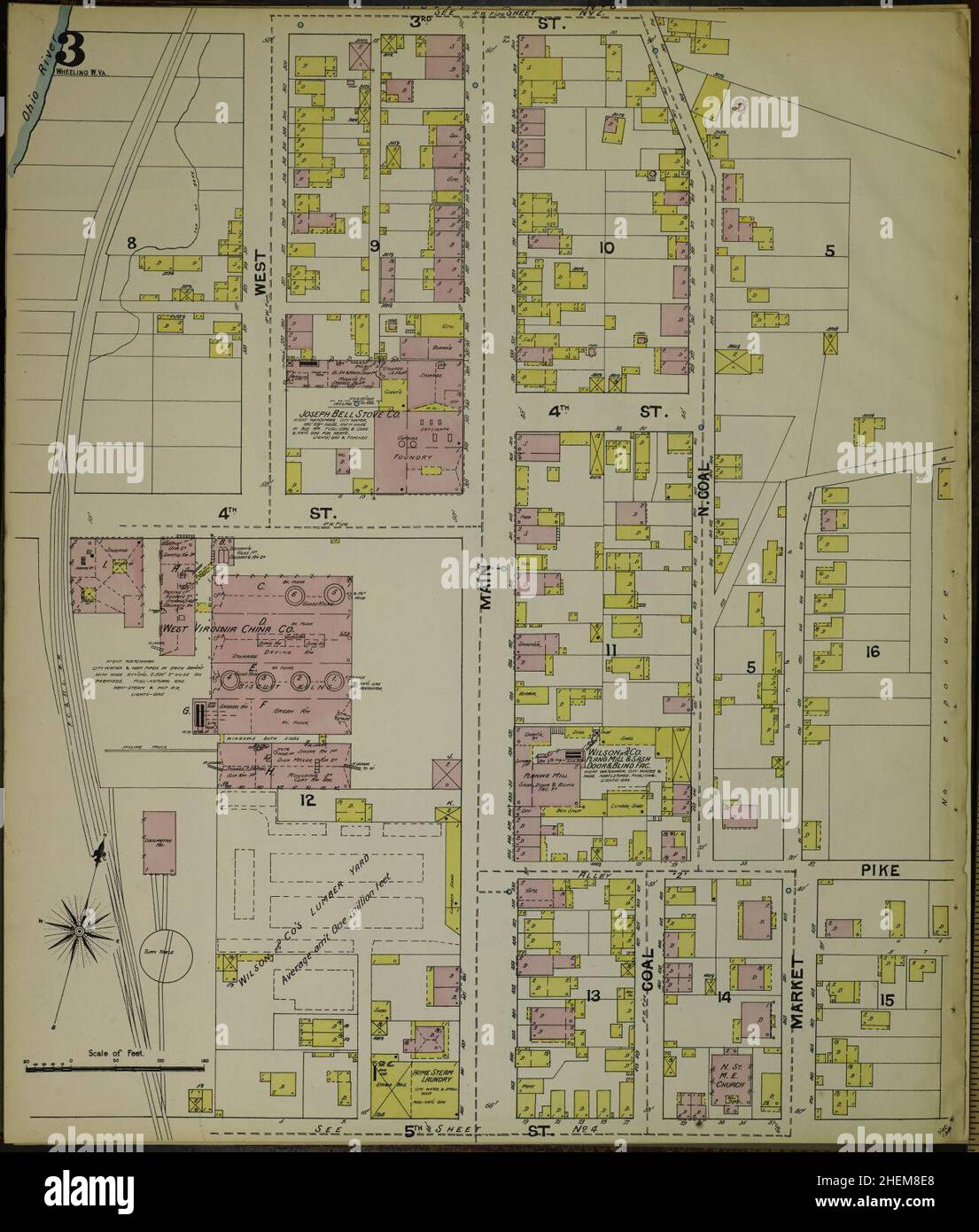 Map of wheeling hi-res stock photography and images - Alamy