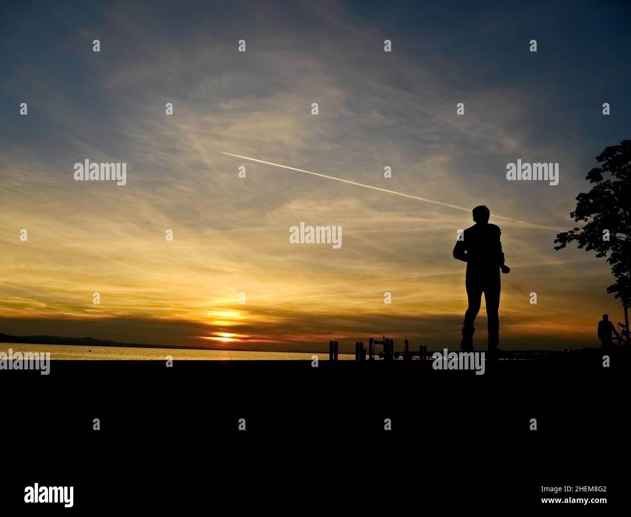 silhouette of a jogger Stock Photo - Alamy