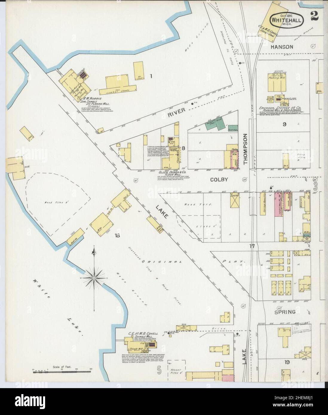 Map of whitehall michigan hi-res stock photography and images - Alamy