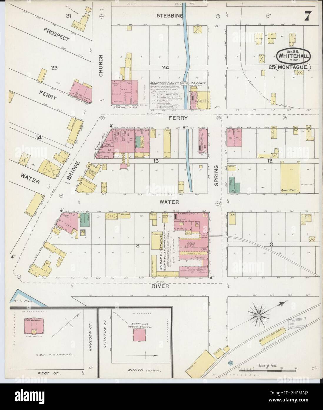 Map of whitehall michigan hi-res stock photography and images - Alamy