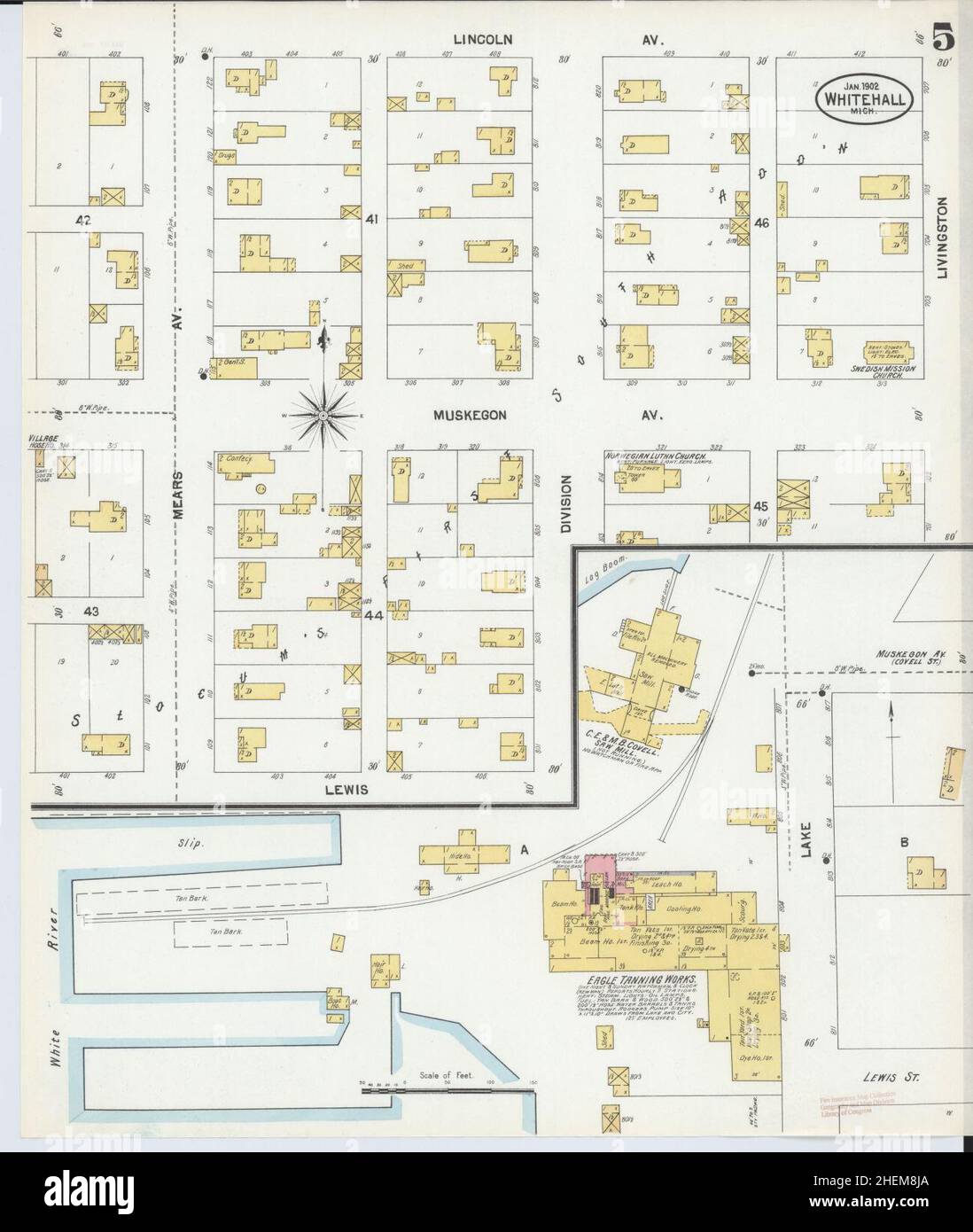 Map of whitehall michigan hi-res stock photography and images - Alamy