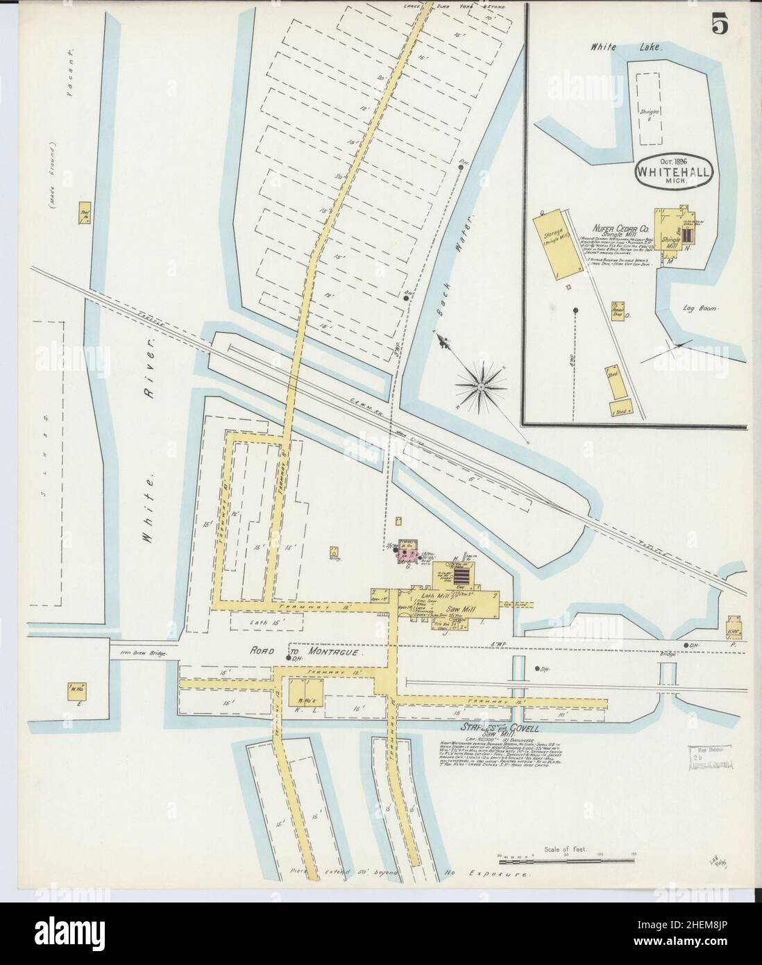 Map of whitehall michigan hi-res stock photography and images - Alamy