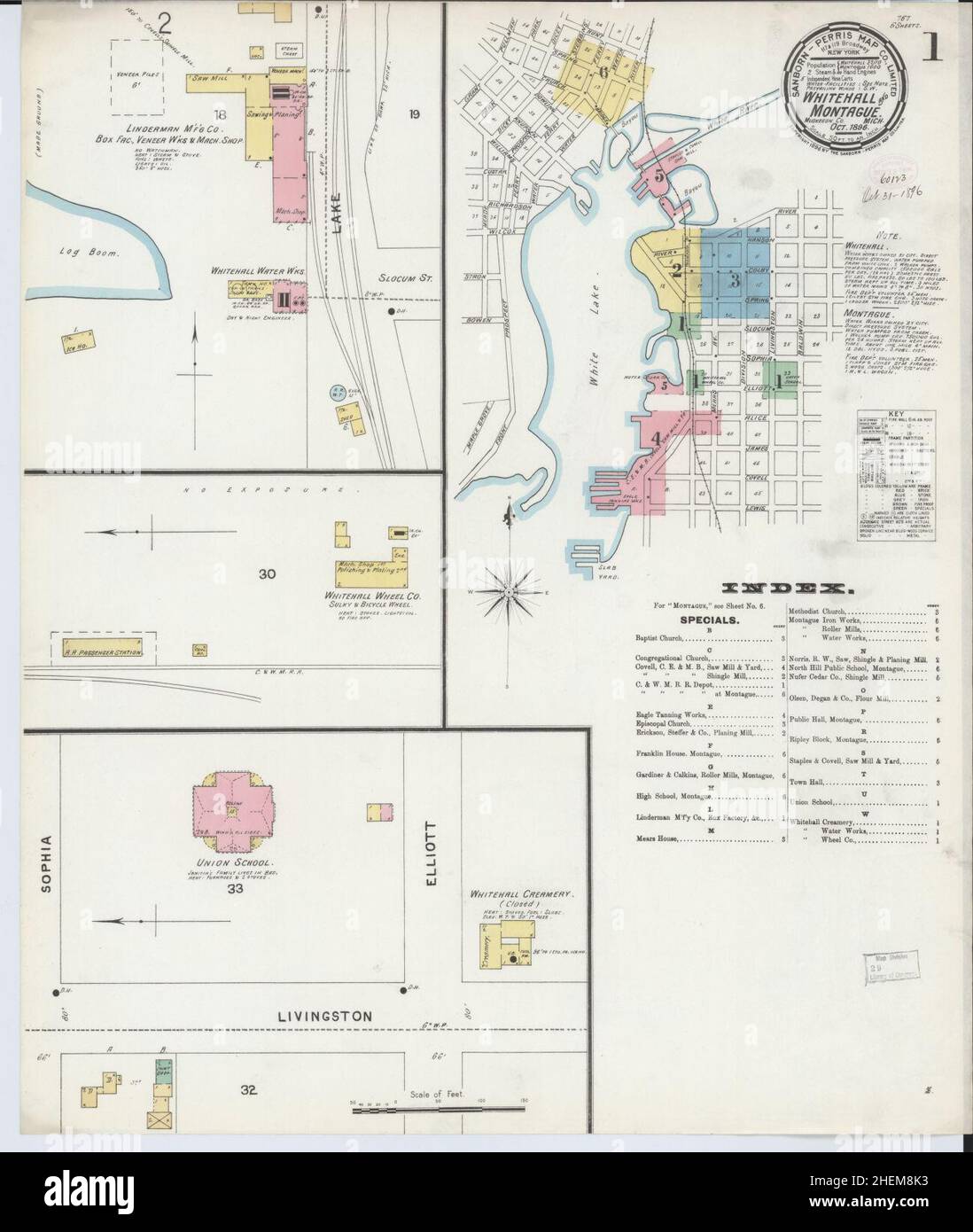 Map of whitehall michigan hi-res stock photography and images - Alamy