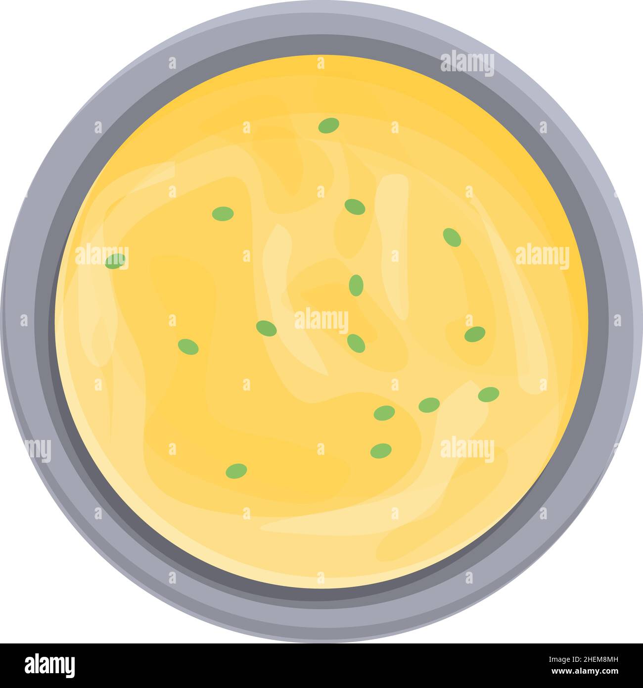Vegetable cream soup spices plate Stock Vector Images - Alamy