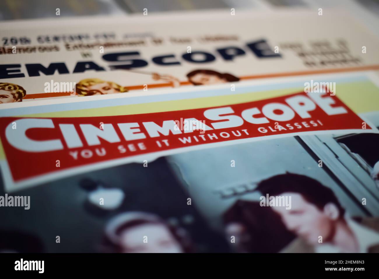 Viersen, Germany - May 9. 2021: Closeup of movie booklet with logo ...