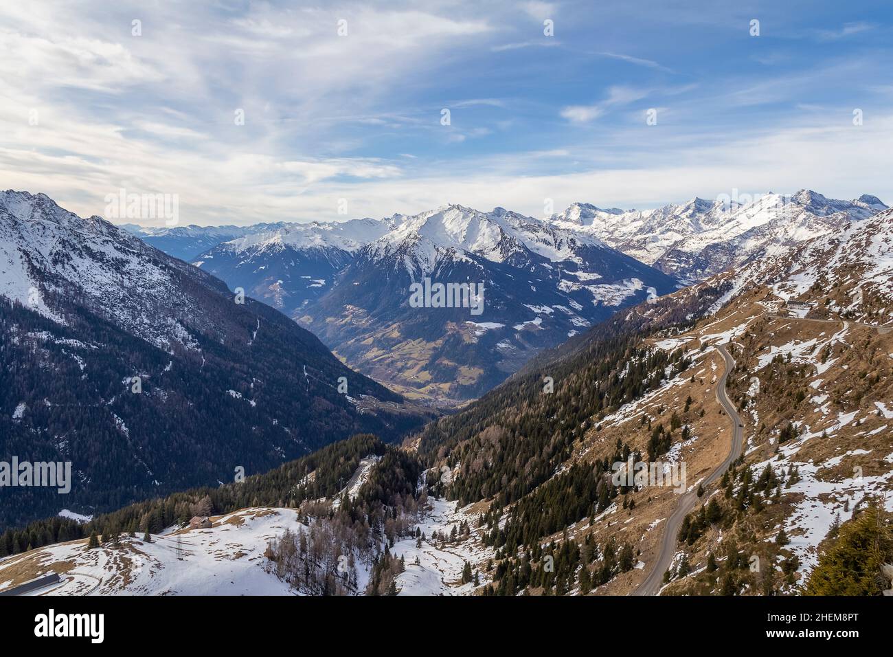 Alpine scenery around the Jaufen Pass in South Tyrol in Italy Stock ...
