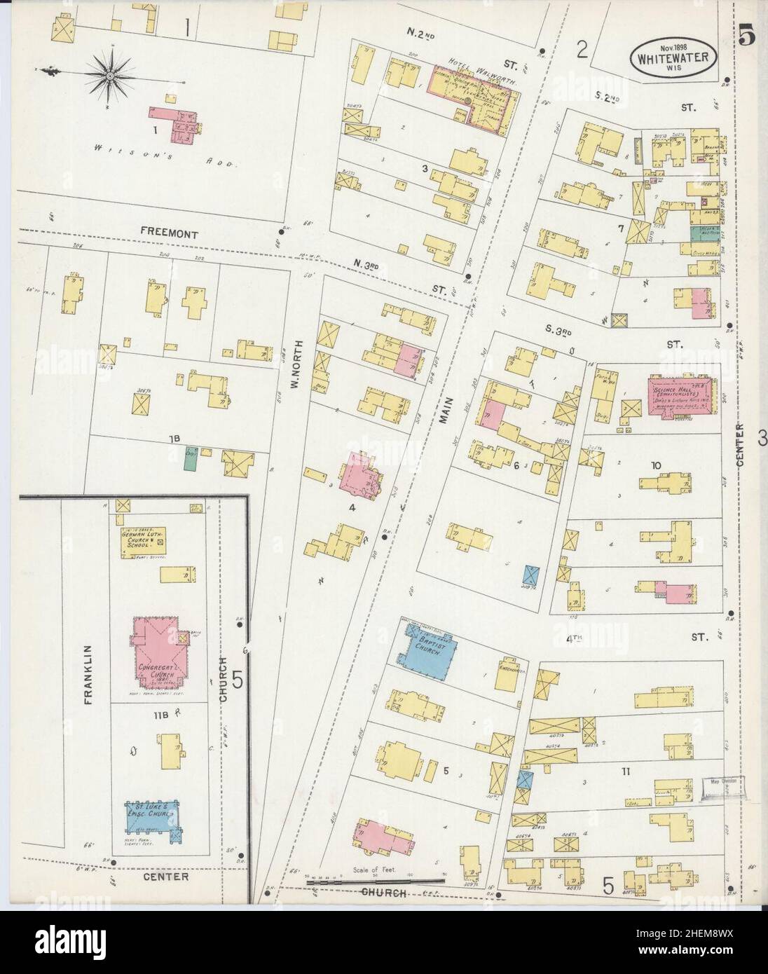 Map of whitewater wisconsin hi-res stock photography and images - Alamy