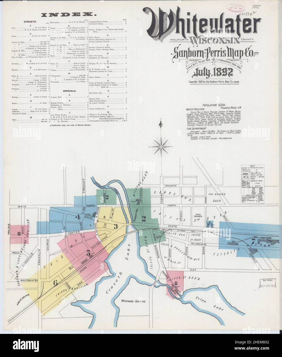 Map of whitewater wisconsin hi-res stock photography and images - Alamy