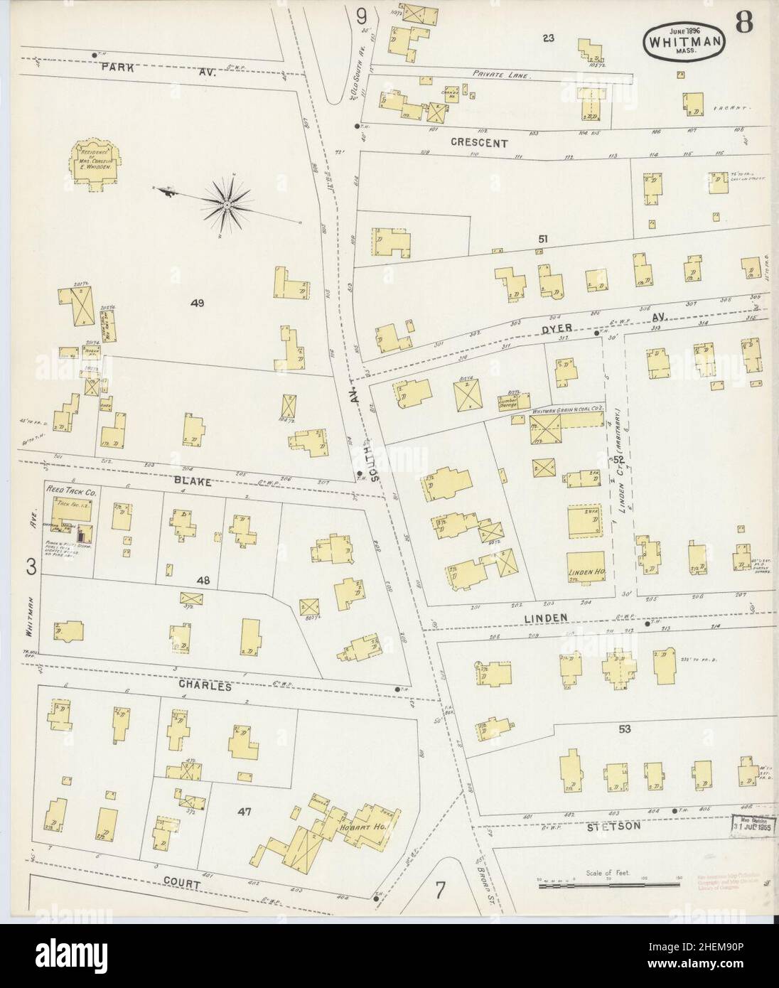 Map of whitman hi-res stock photography and images - Alamy