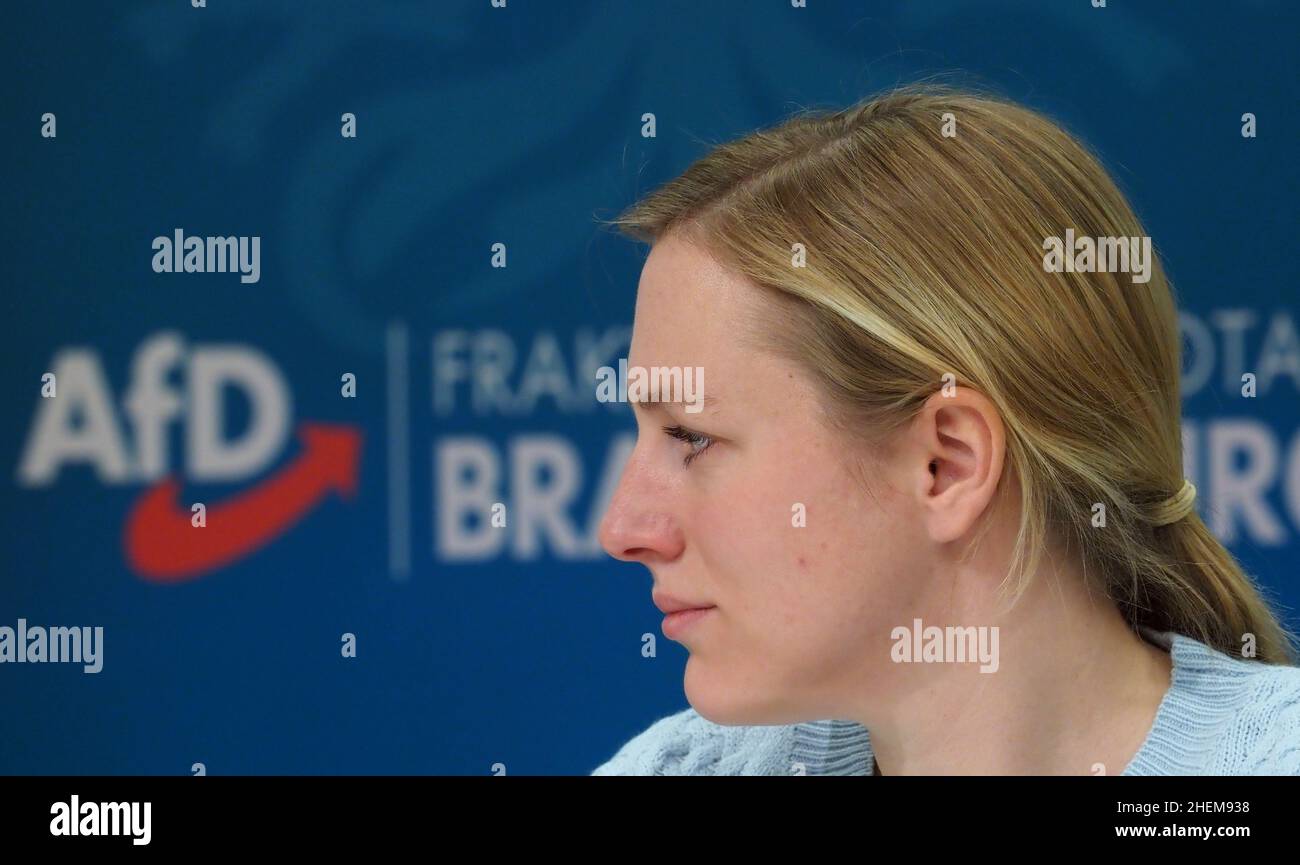 Potsdam, Germany. 11th Jan, 2022. Lena Kotre, member of the AfD parliamentary group in the ...