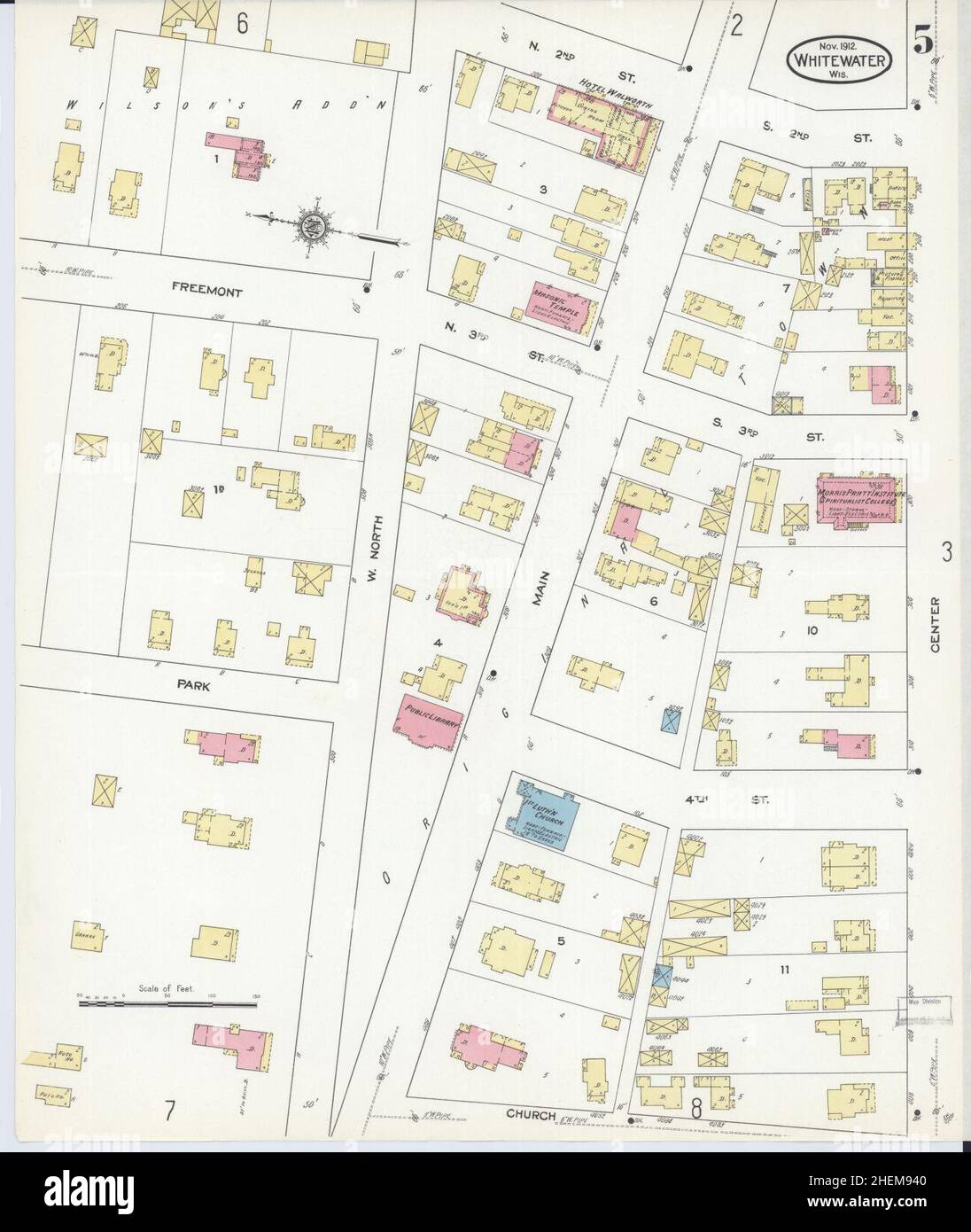 Map of whitewater wisconsin hi-res stock photography and images - Alamy