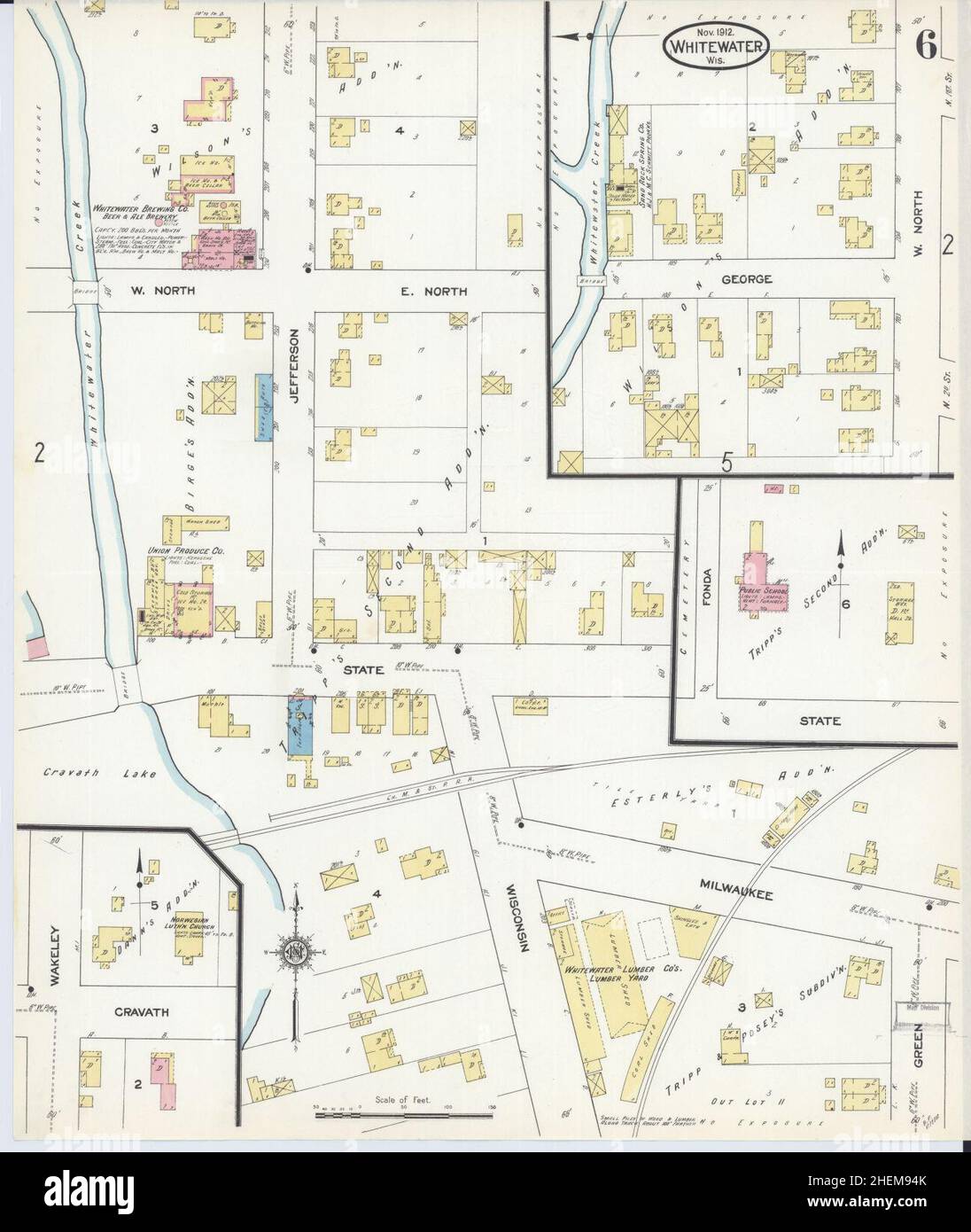 Map of whitewater wisconsin hi-res stock photography and images - Alamy