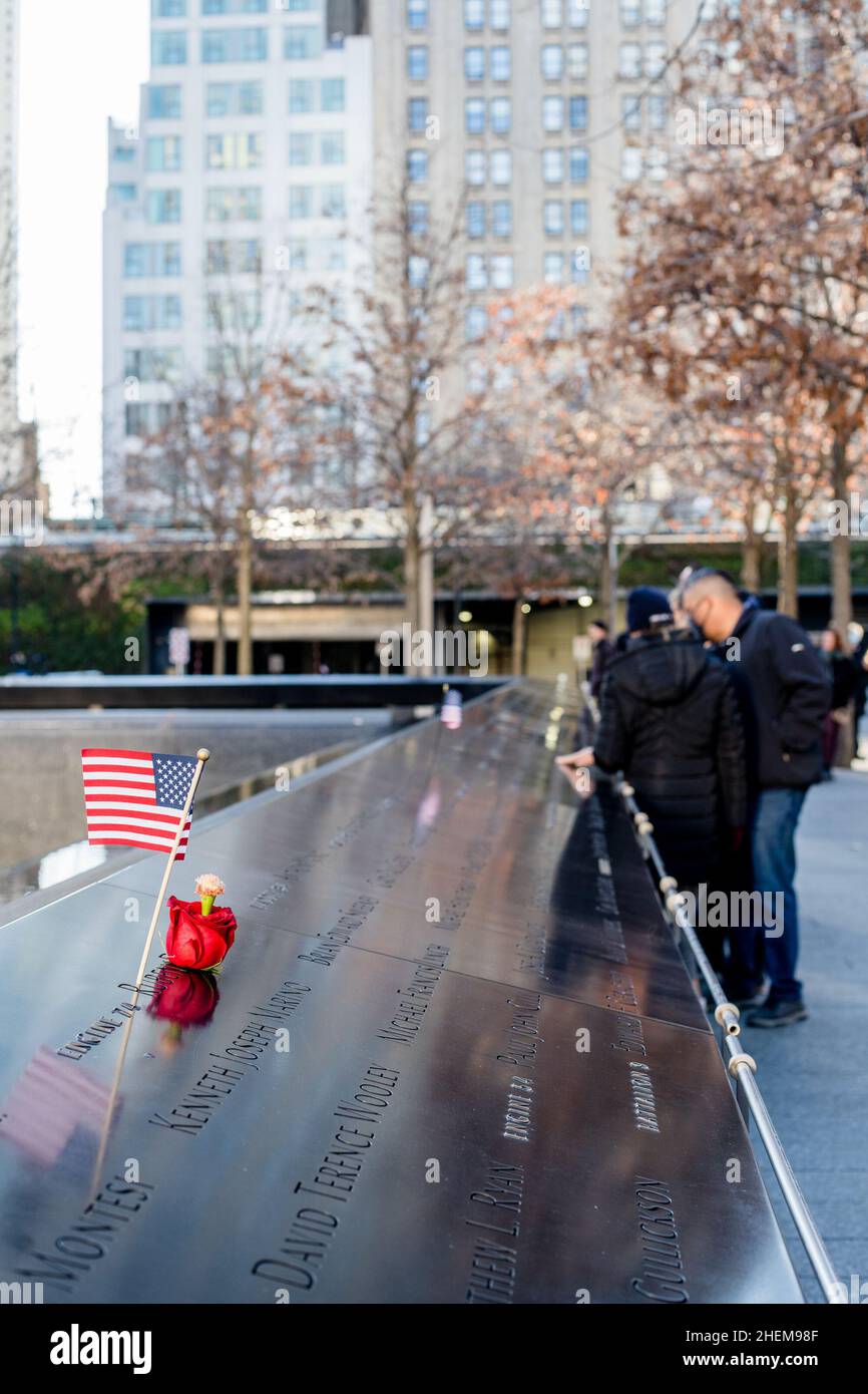 9/11 World Trade Center Memorial in Lower Manhattan during COVID-19 ...