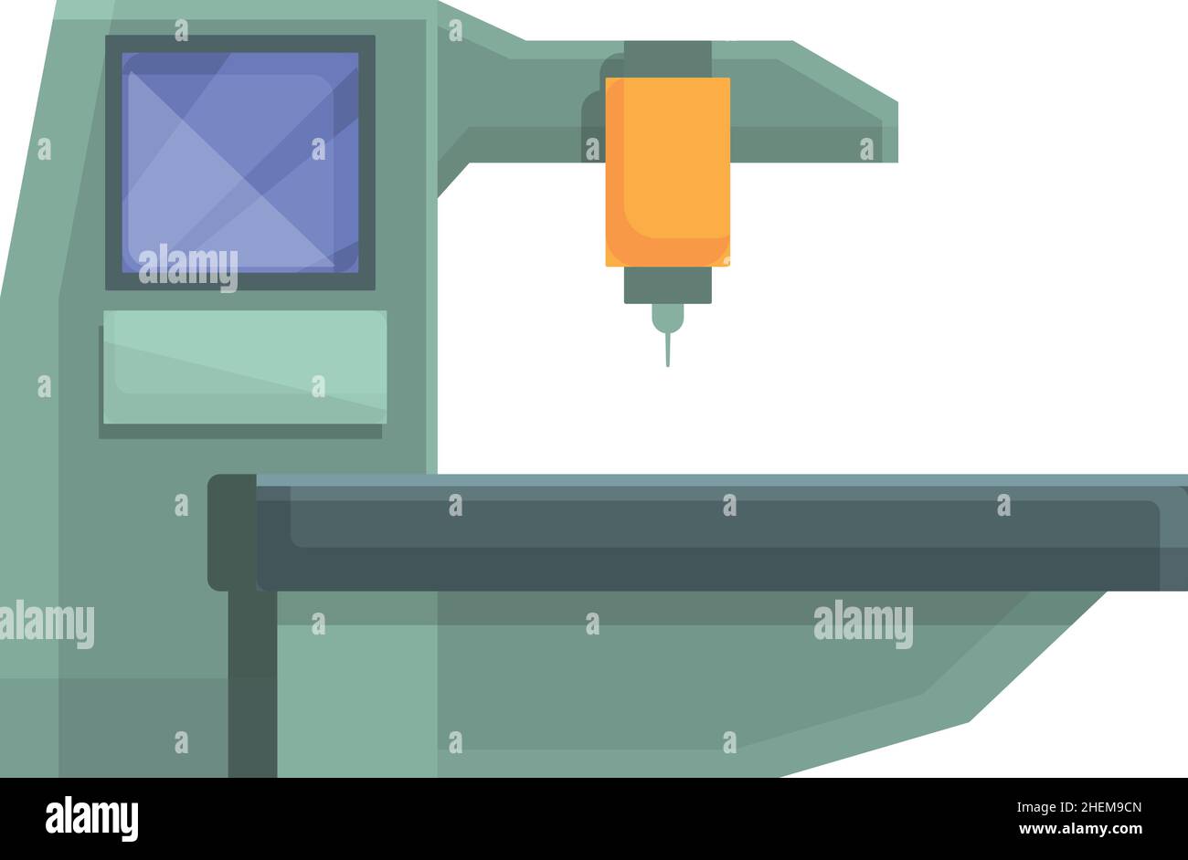Factory drill line icon cartoon vector. Cnc equipment. Industry machine ...