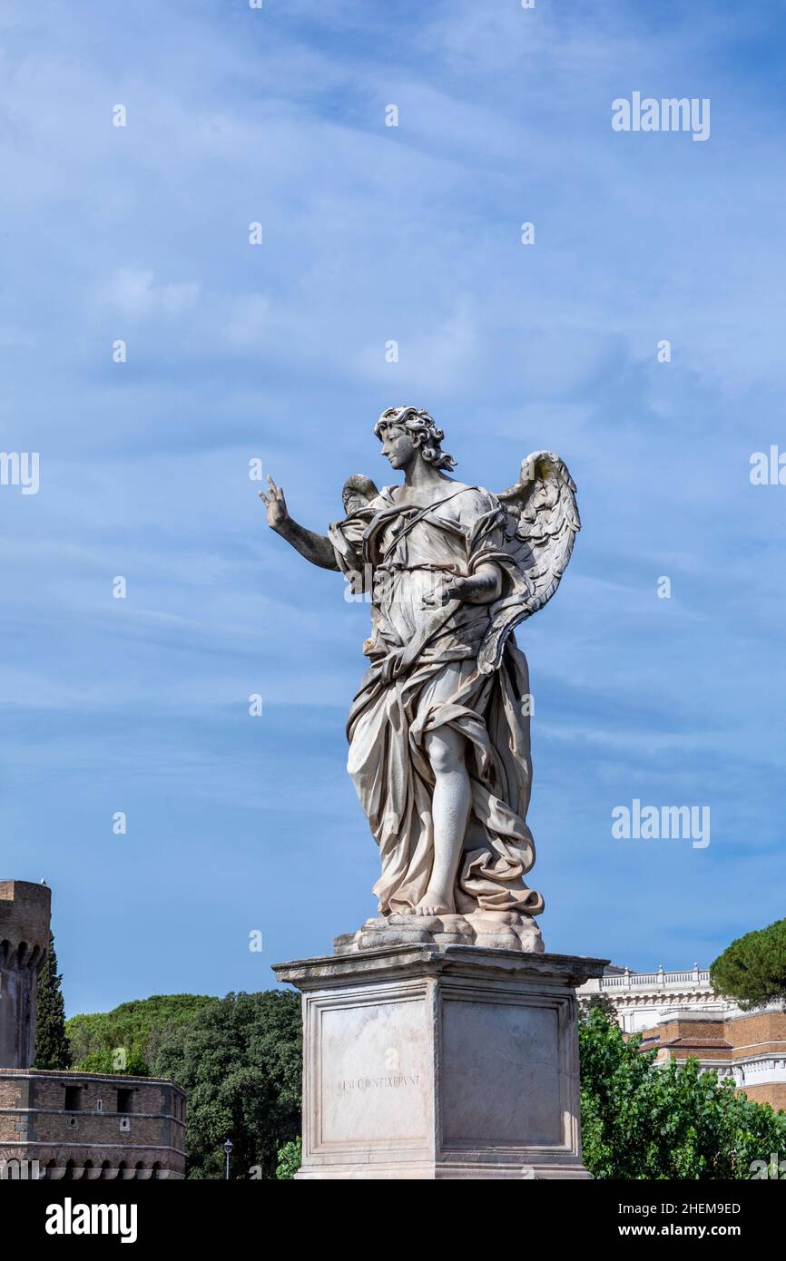 statue at Aelian bridge also known unter name bridge of the holy angels ...