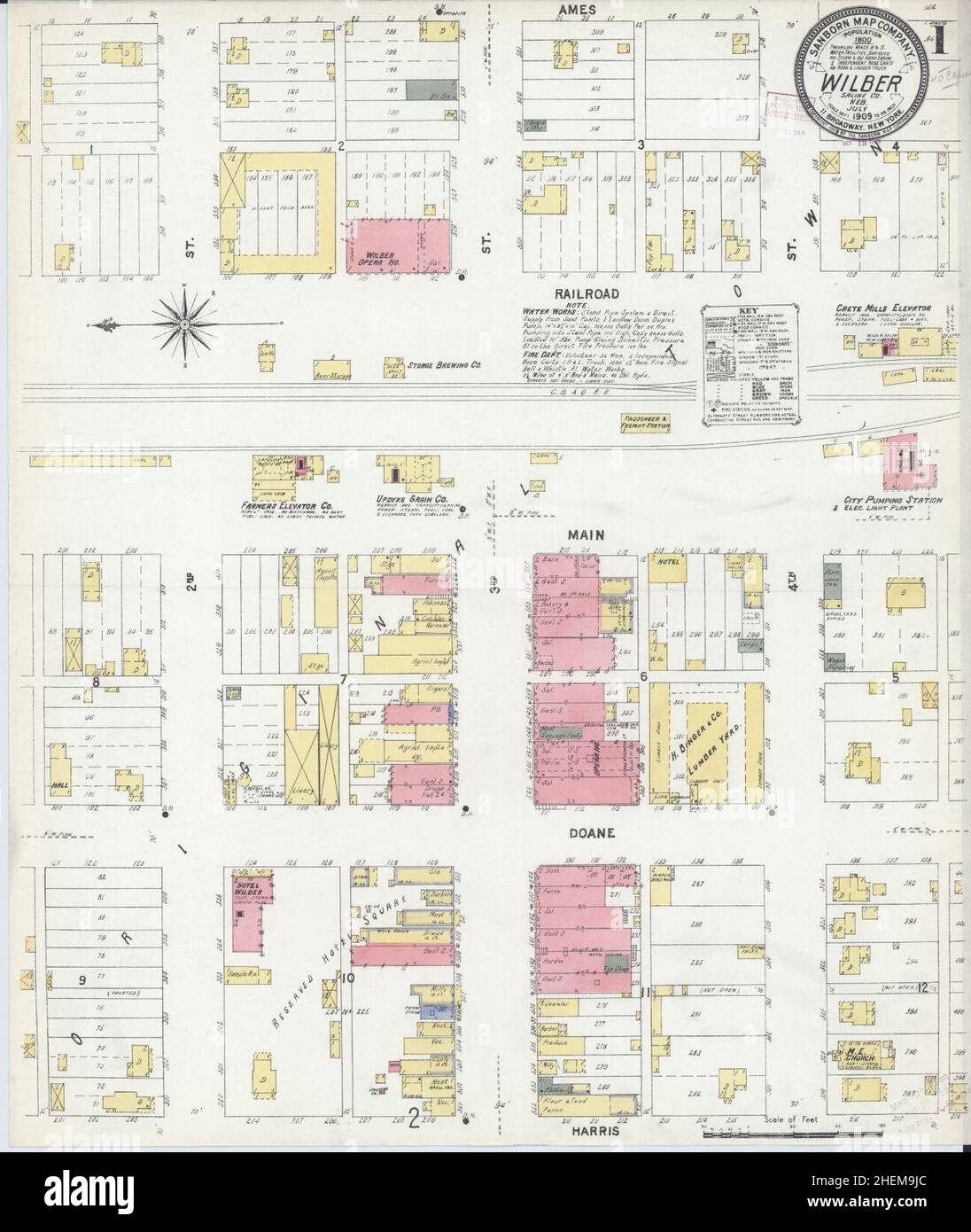 Map of wilber hi-res stock photography and images - Alamy
