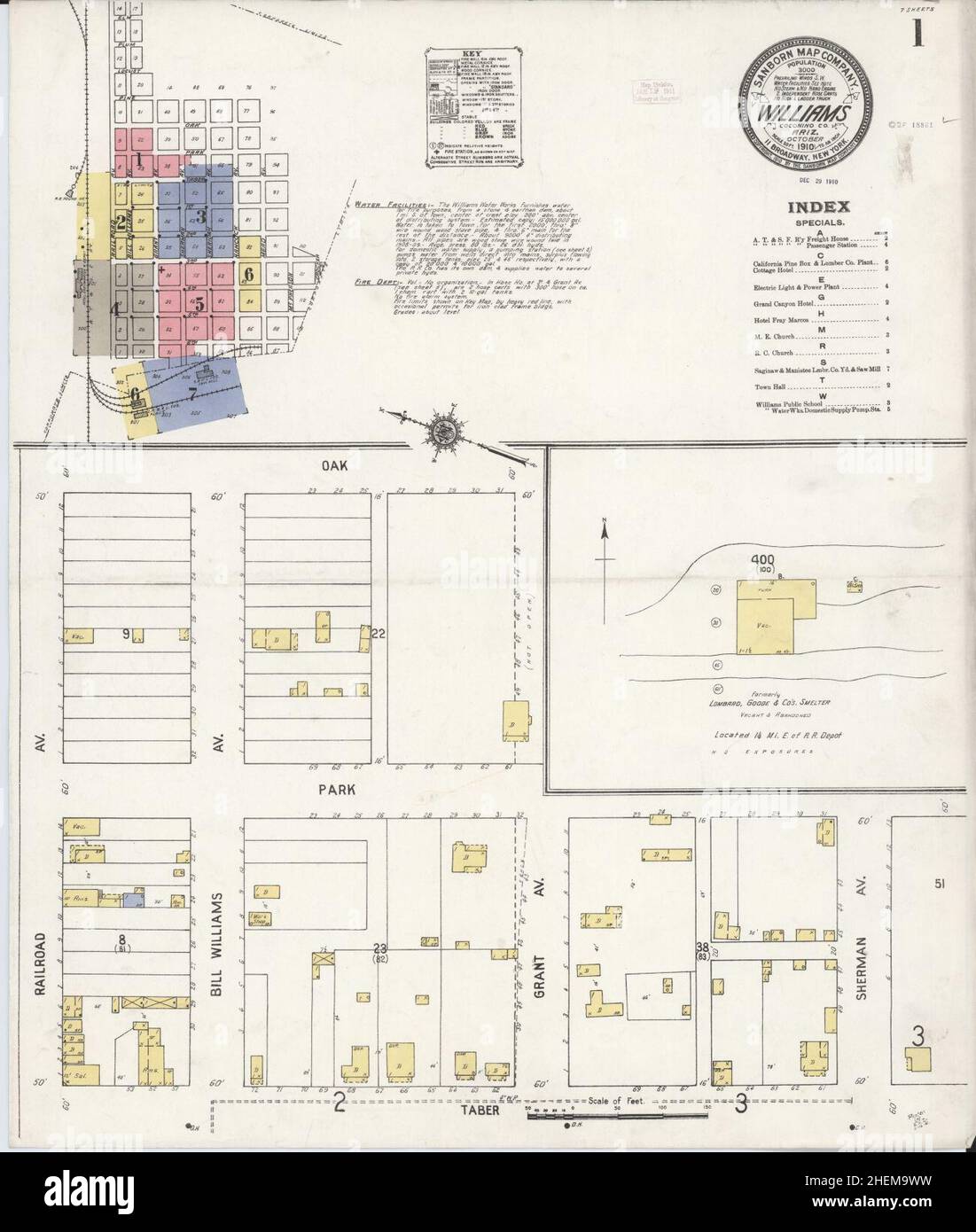 Sanborn Fire Insurance Map from Williams, Coconino County, Arizona ...