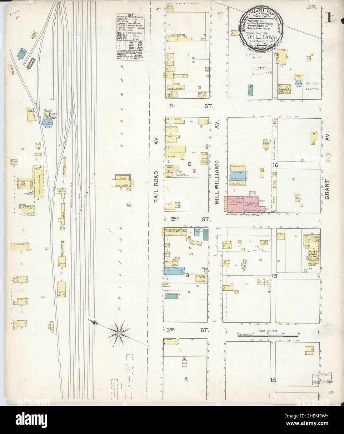 Sanborn Fire Insurance Map from Williams, Coconino County, Arizona ...