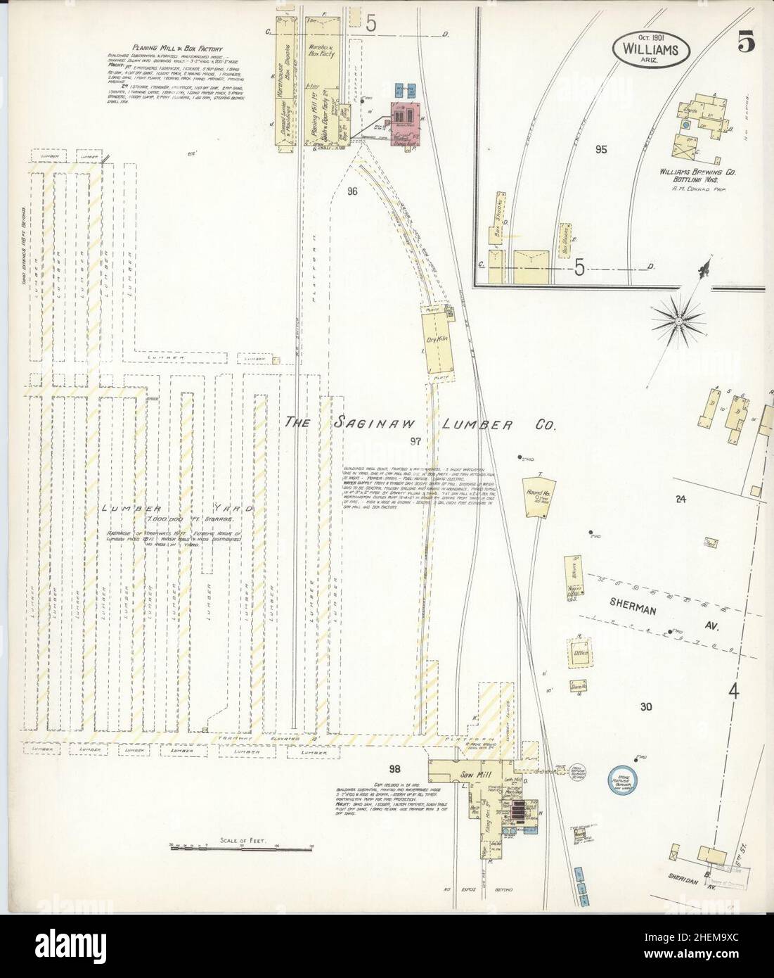 Sanborn Fire Insurance Map from Williams, Coconino County, Arizona ...
