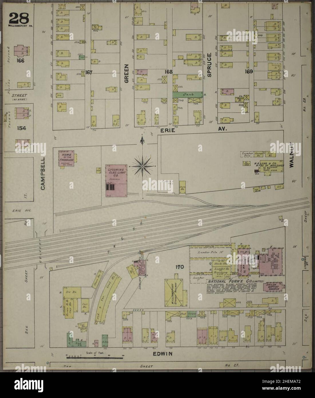 Williamsport pennsylvania map hi-res stock photography and images - Alamy