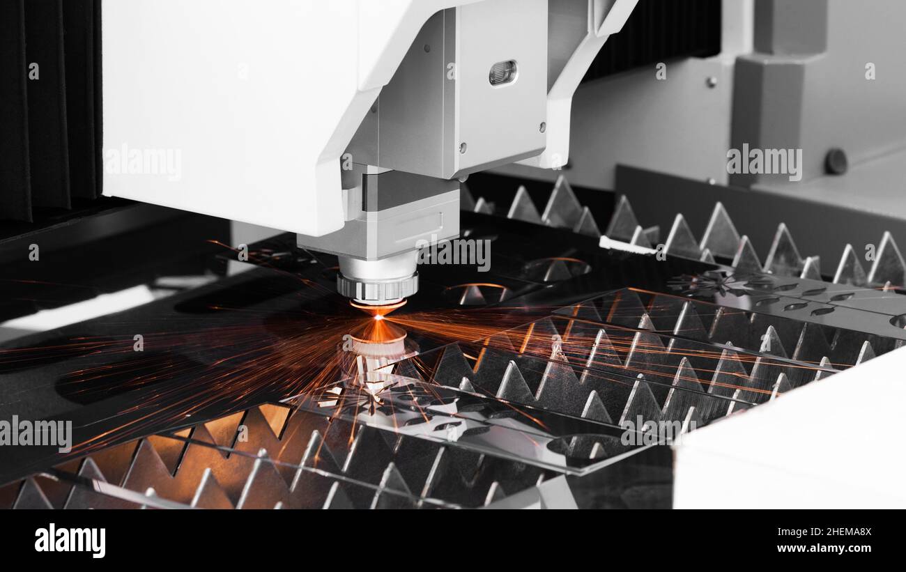 High precision CNC gas cutting metal sheet. metal industrial processing ...