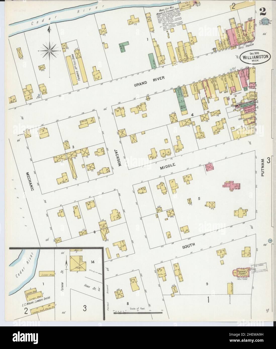 Map of williamston hi-res stock photography and images - Alamy