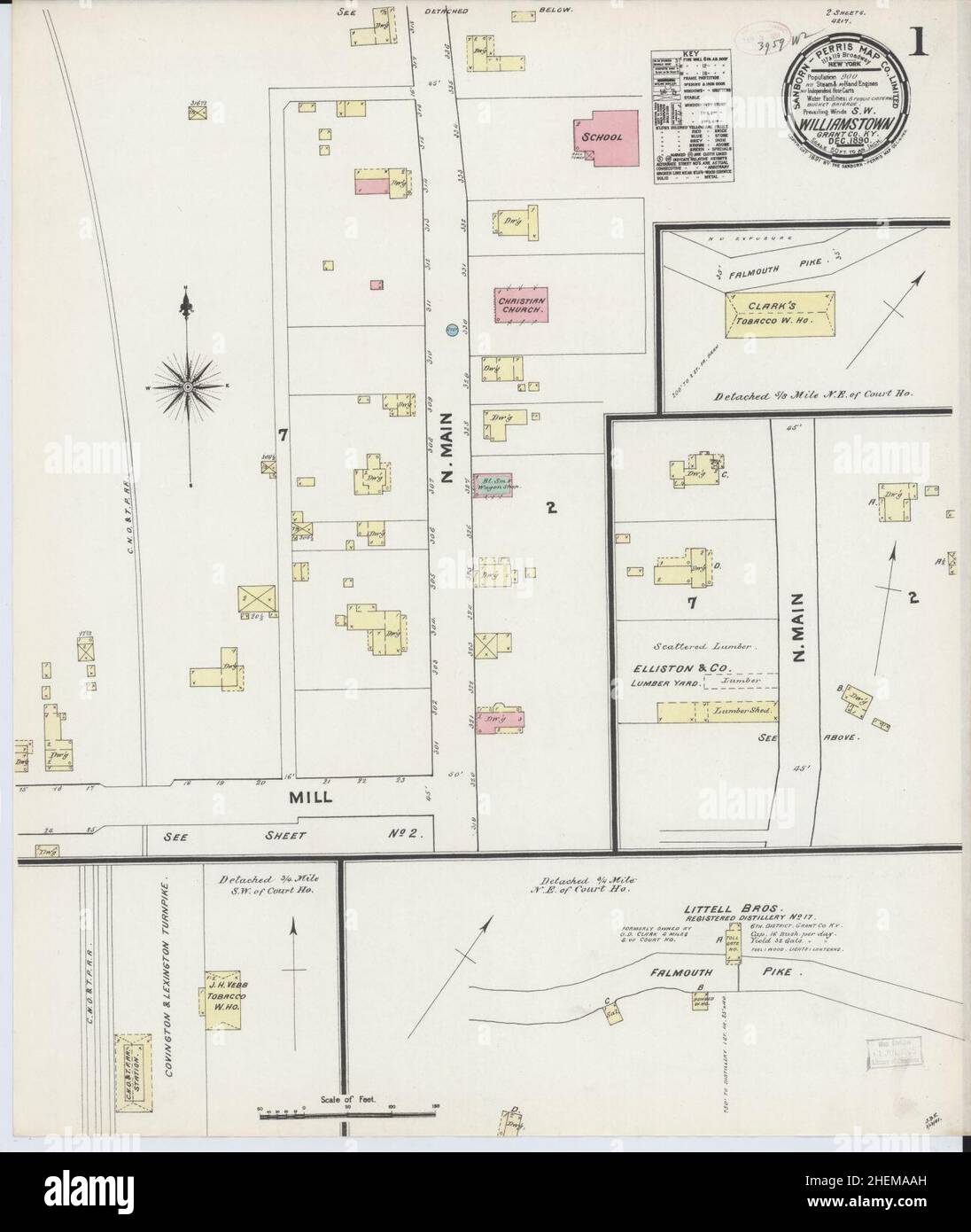 Williamstown kentucky map hi-res stock photography and images - Alamy