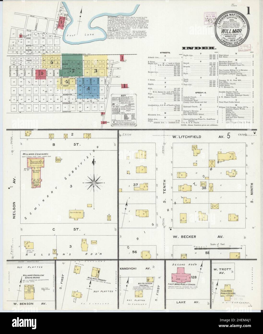 Map of willmar minnesota hi-res stock photography and images - Alamy