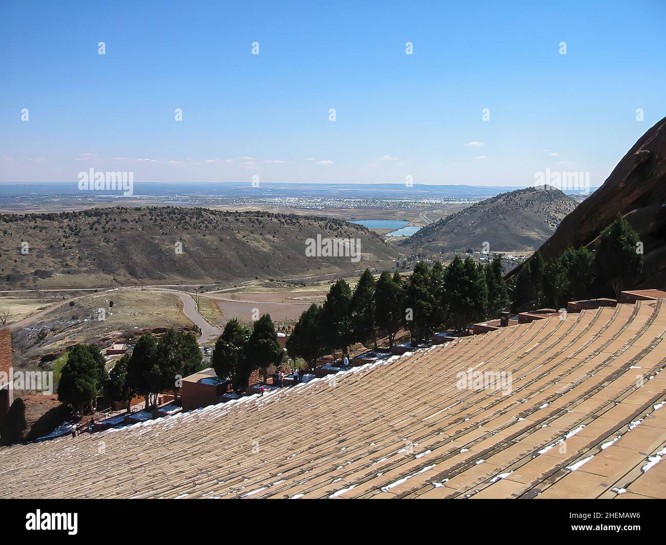 The magnificent open-air Red Rocks Amphitheatre near Morrison, Colorado ...