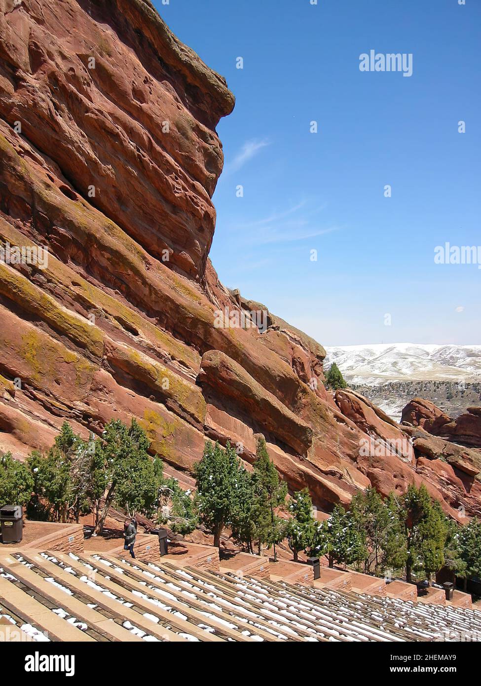 The magnificent open-air Red Rocks Amphitheatre near Morrison, Colorado ...