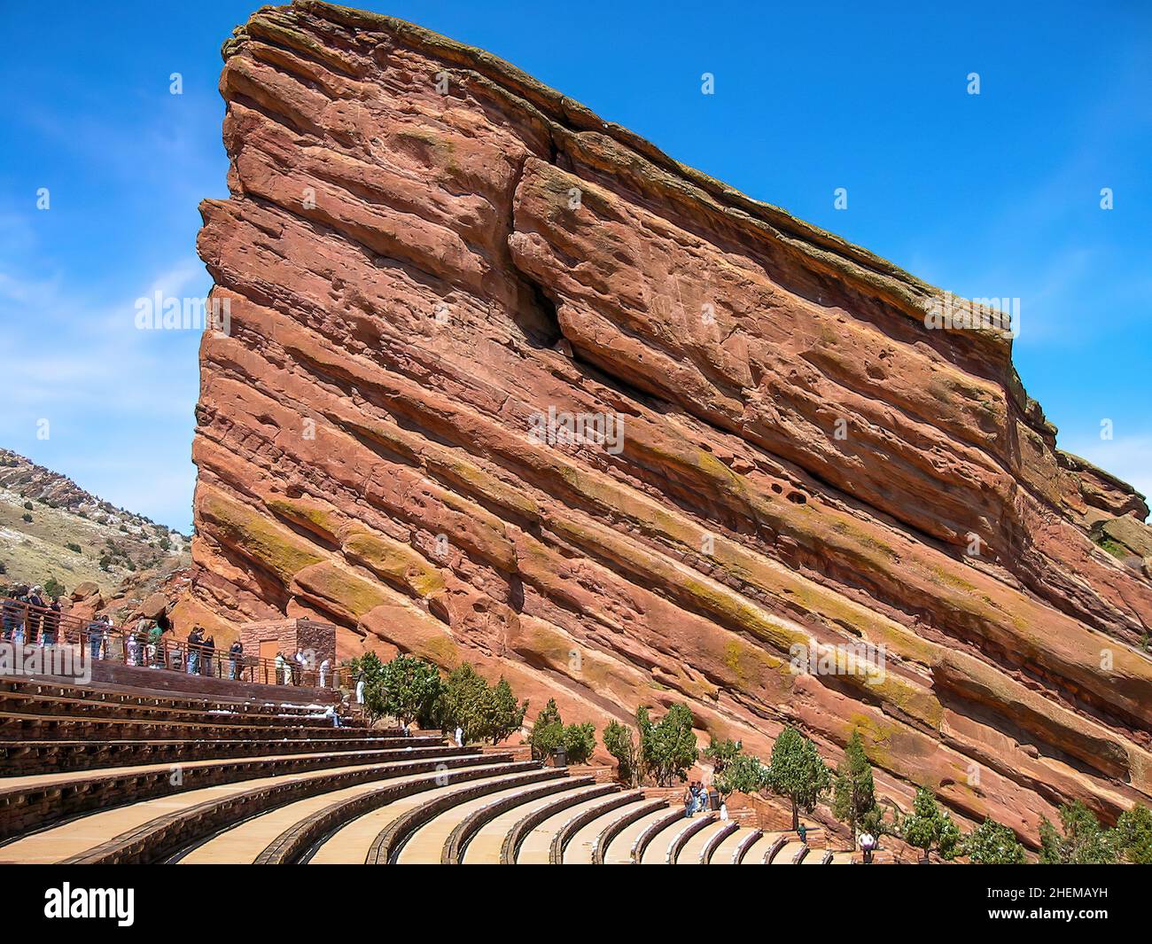 The magnificent open-air Red Rocks Amphitheatre near Morrison, Colorado ...