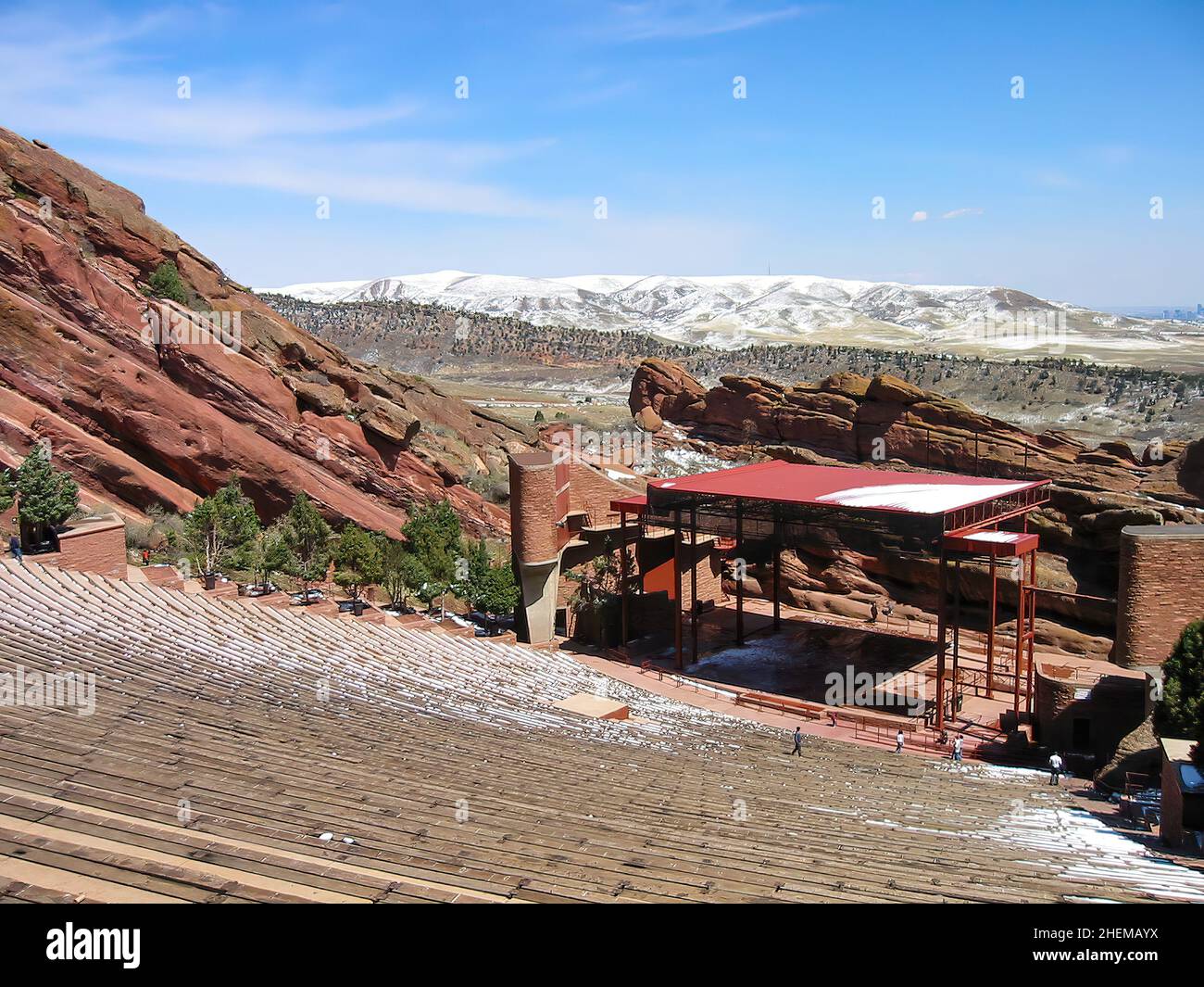 The magnificent open-air Red Rocks Amphitheatre near Morrison, Colorado ...