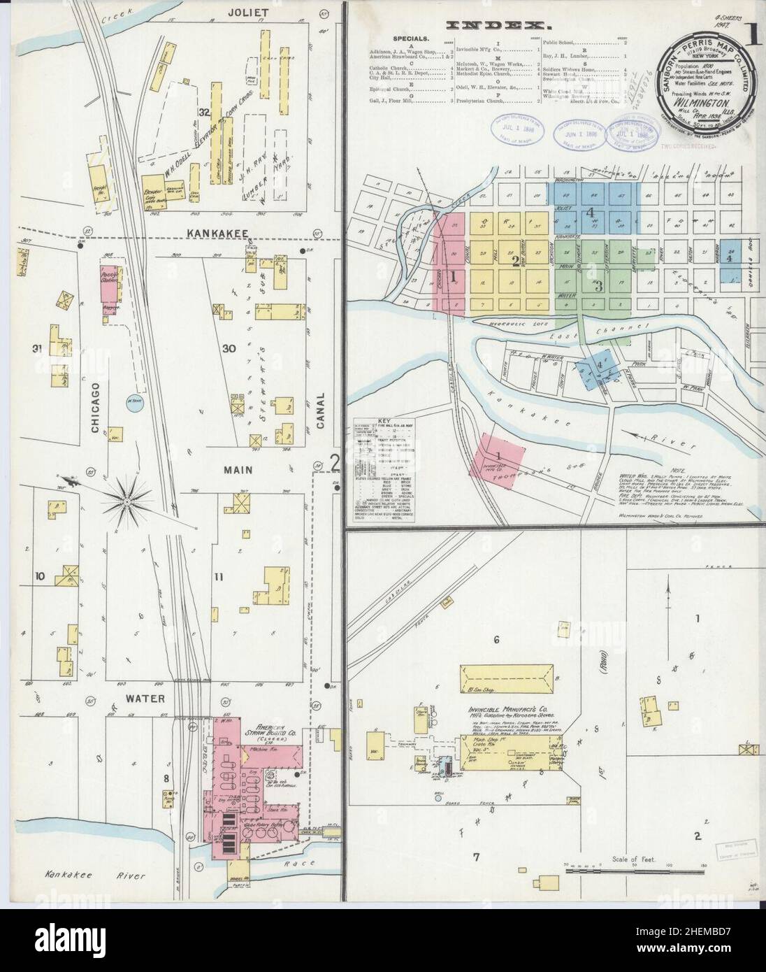 Wilmington illinois map hi-res stock photography and images - Alamy