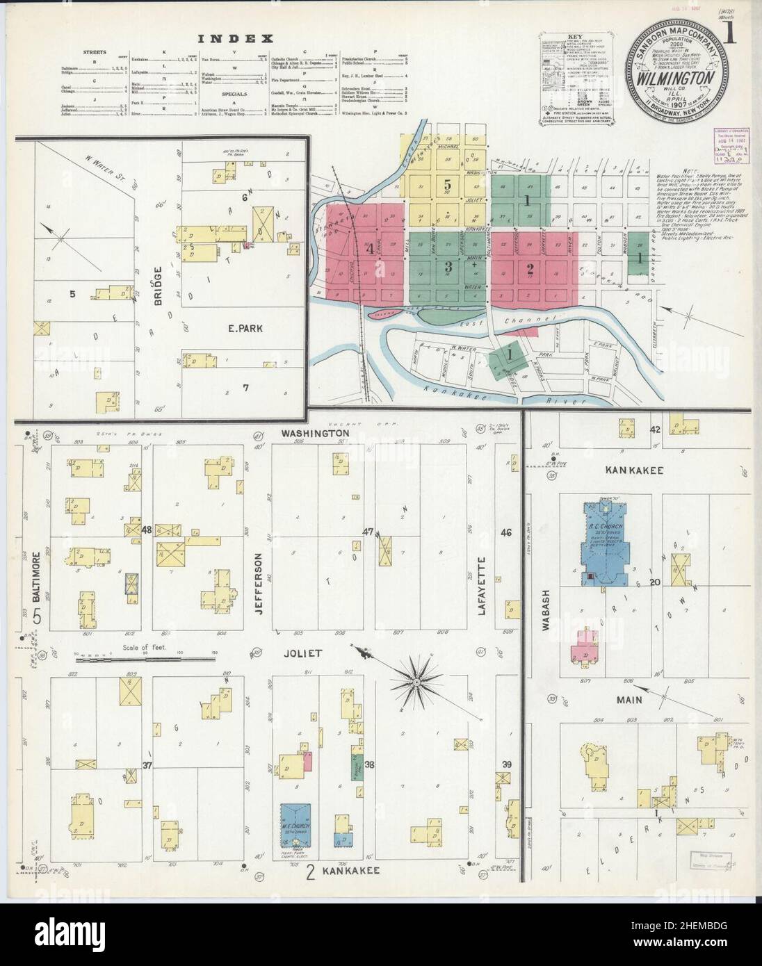 Map of wilmington illinois hi-res stock photography and images - Alamy