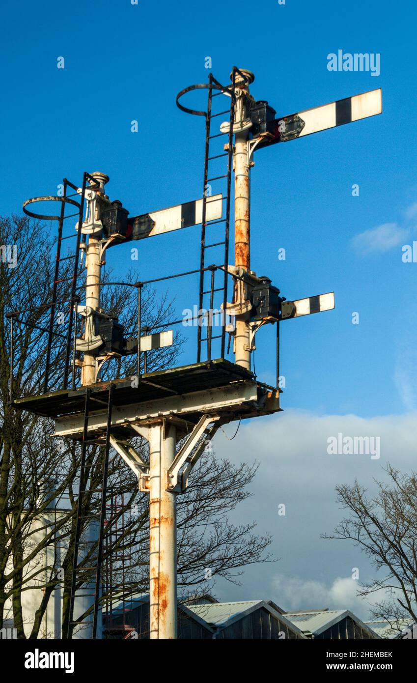 Semaphore Signals At Ramsbottom Railway Station East Lancs Railway
